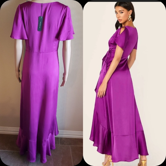 Petal Roz | Dresses | Ruffle Wrap Magenta Maxi Dress | Poshmark